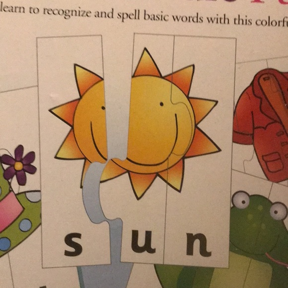 Infantino | Toys | 2 Word Picture Puzzle Recognize And Spell Basic ...